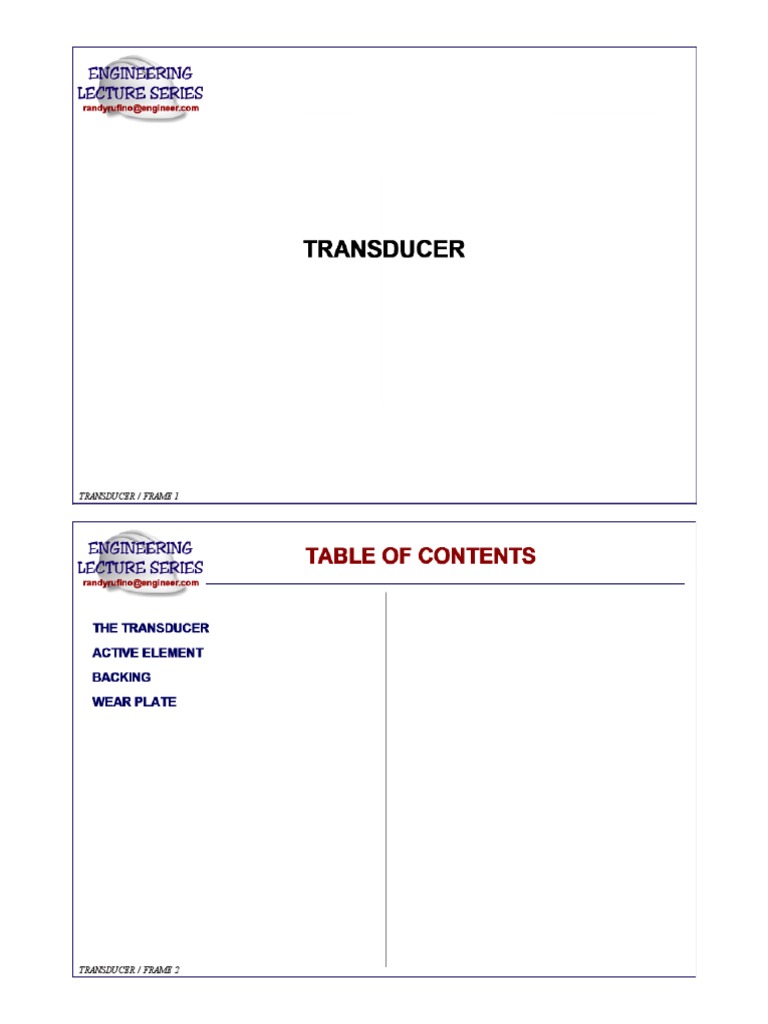 Transducer Frame Overview Guide | PDF | Foreign Language Studies