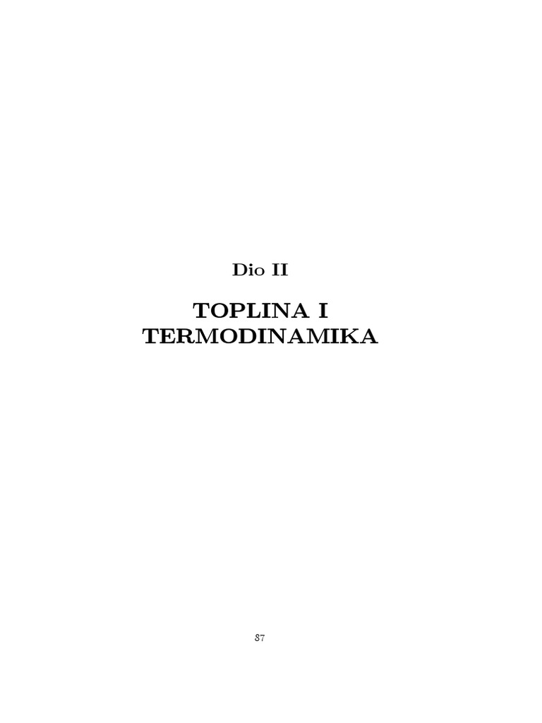 Toplina I Termodinamika | PDF