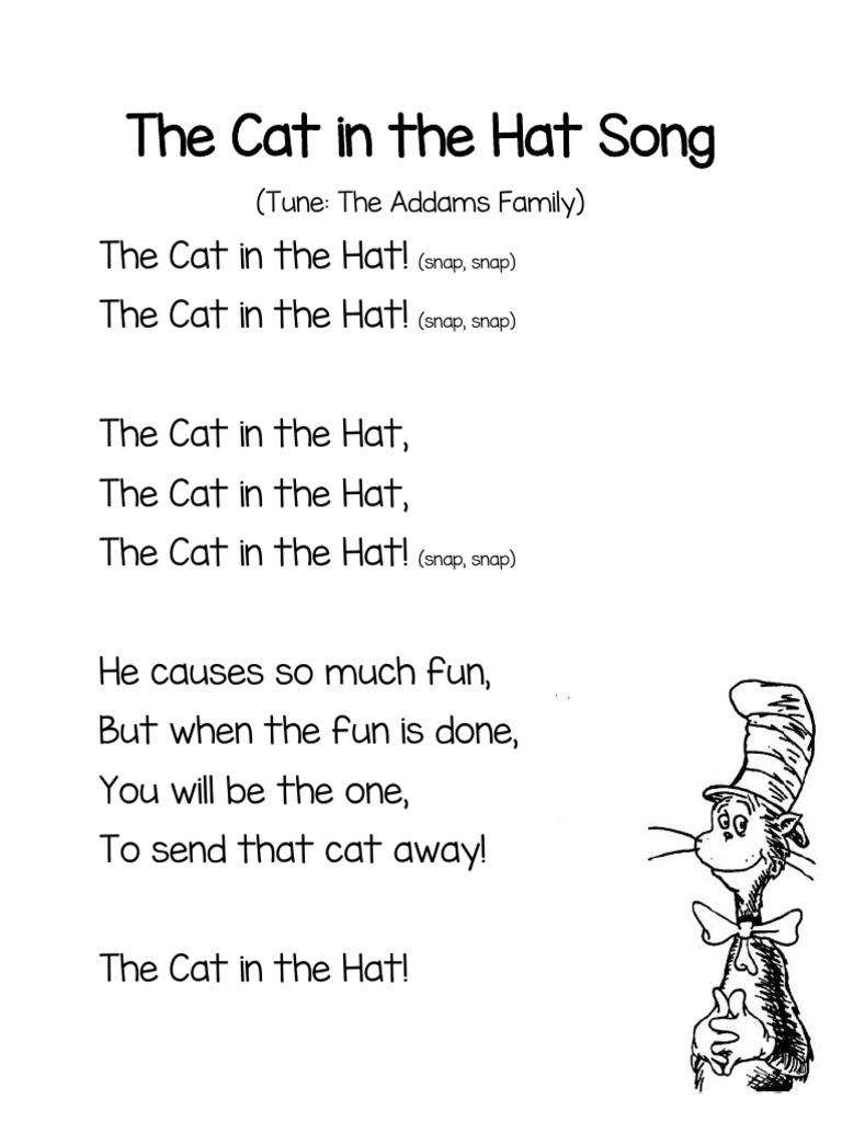 The Cat in The Hat Song | PDF