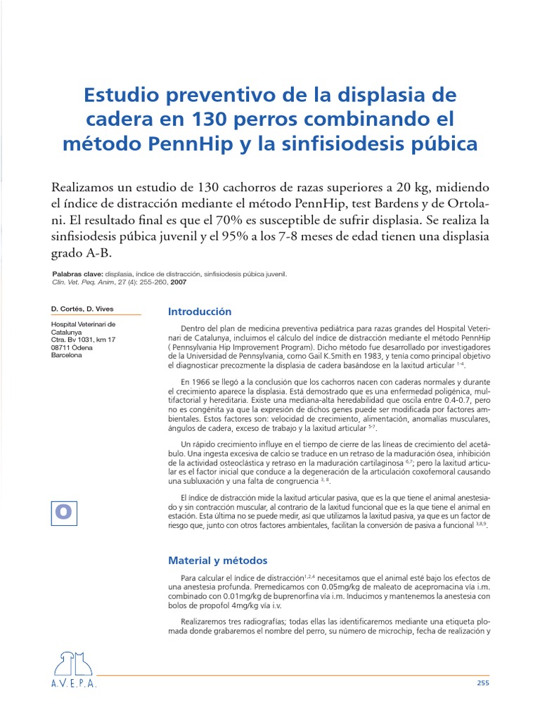 Metodo de Pennhip | PDF | Buldog | Sistema musculoesquelético