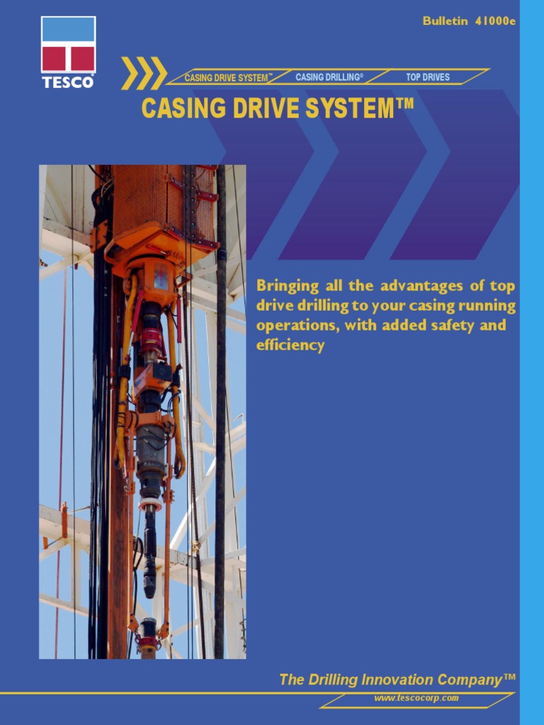 41000e Casing Drive System | Casing (Borehole) | Drilling Rig
