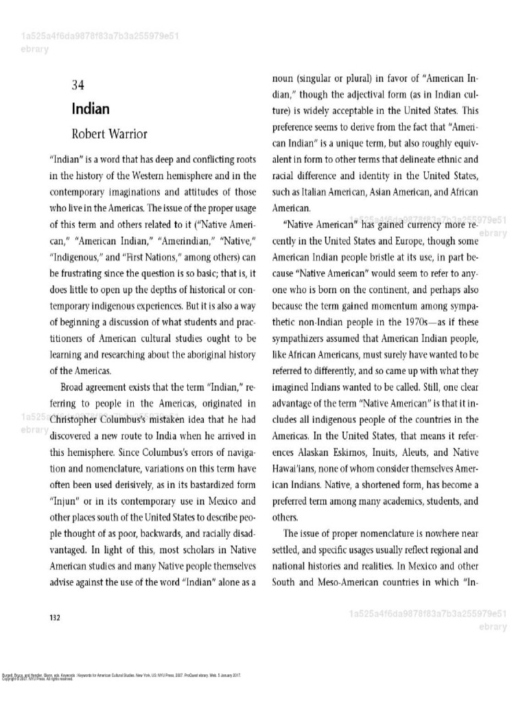 Indian by Robert Warrior | PDF