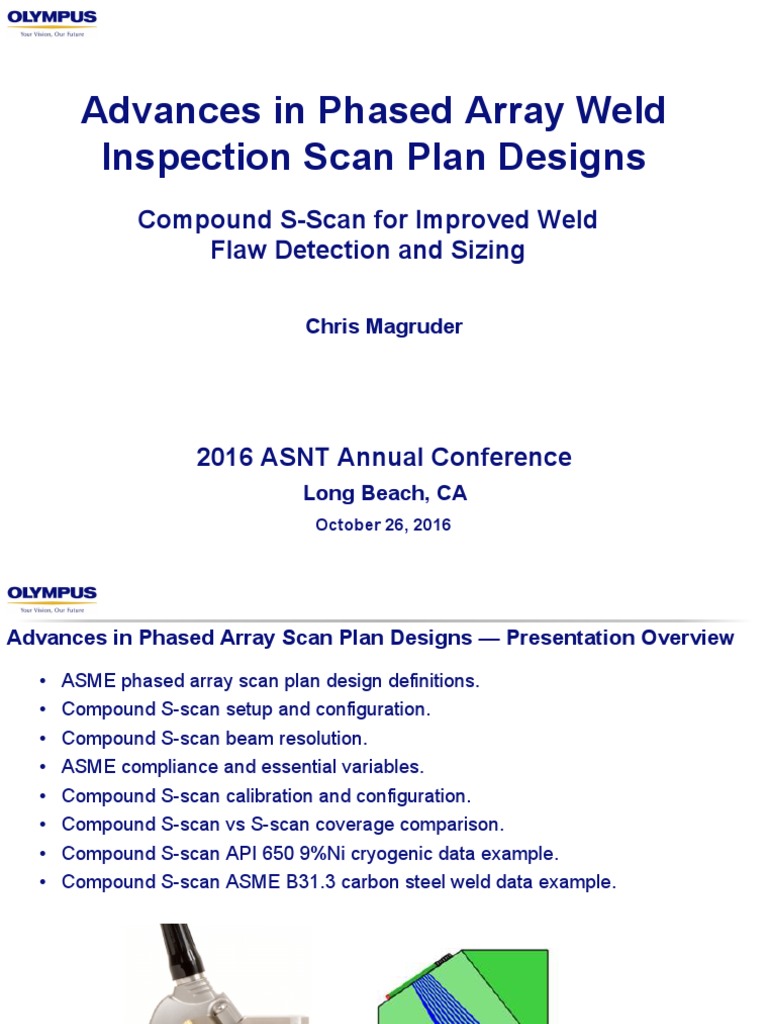 Advances in Phased Array Weld Inspection Scan Plan Designs | PDF ...