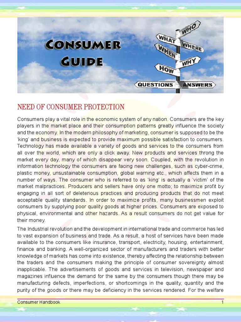 Consumer Handbook PDF | Download Free PDF | Consumer Protection | Mediation