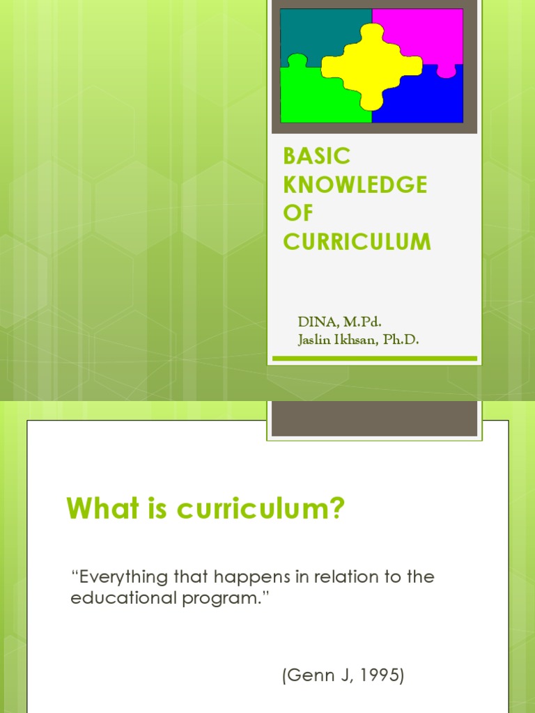 Basic Knowledge of Curriculum | Curriculum | Educational Assessment