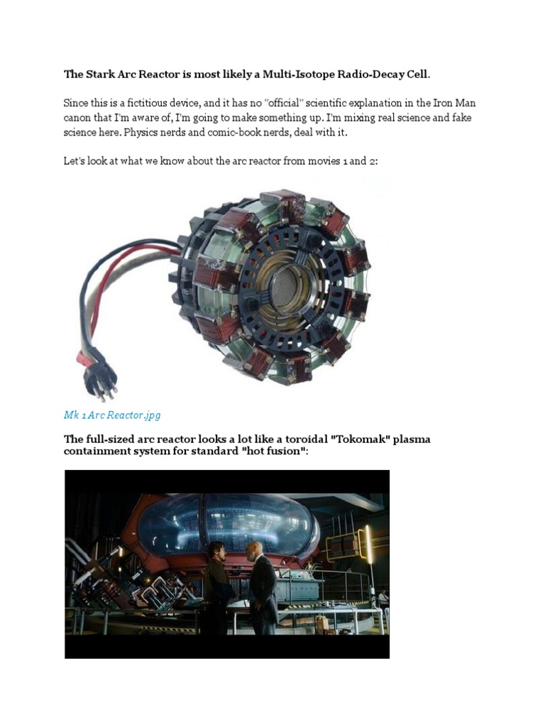 Arc Reactor | PDF | Fusion Power | Electron