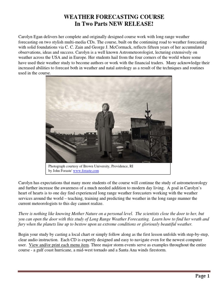 Weather Course | PDF | Weather Forecasting | Weather