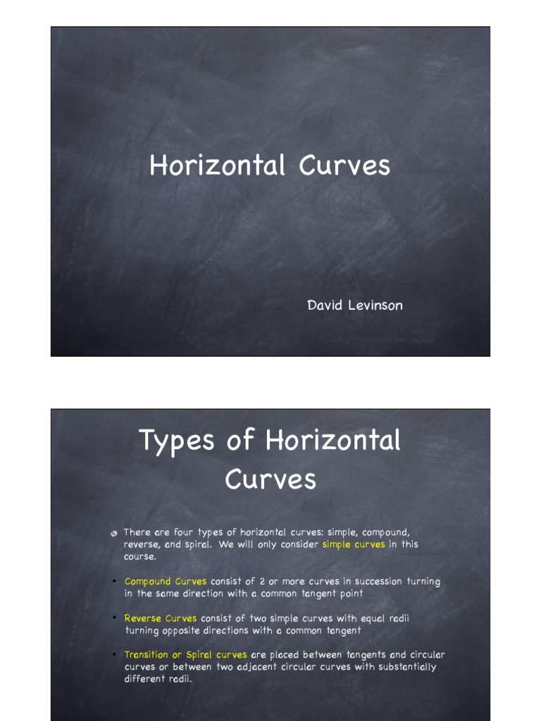 Horizontal Curve Design and Formulas | PDF | Tangent | Trigonometric ...