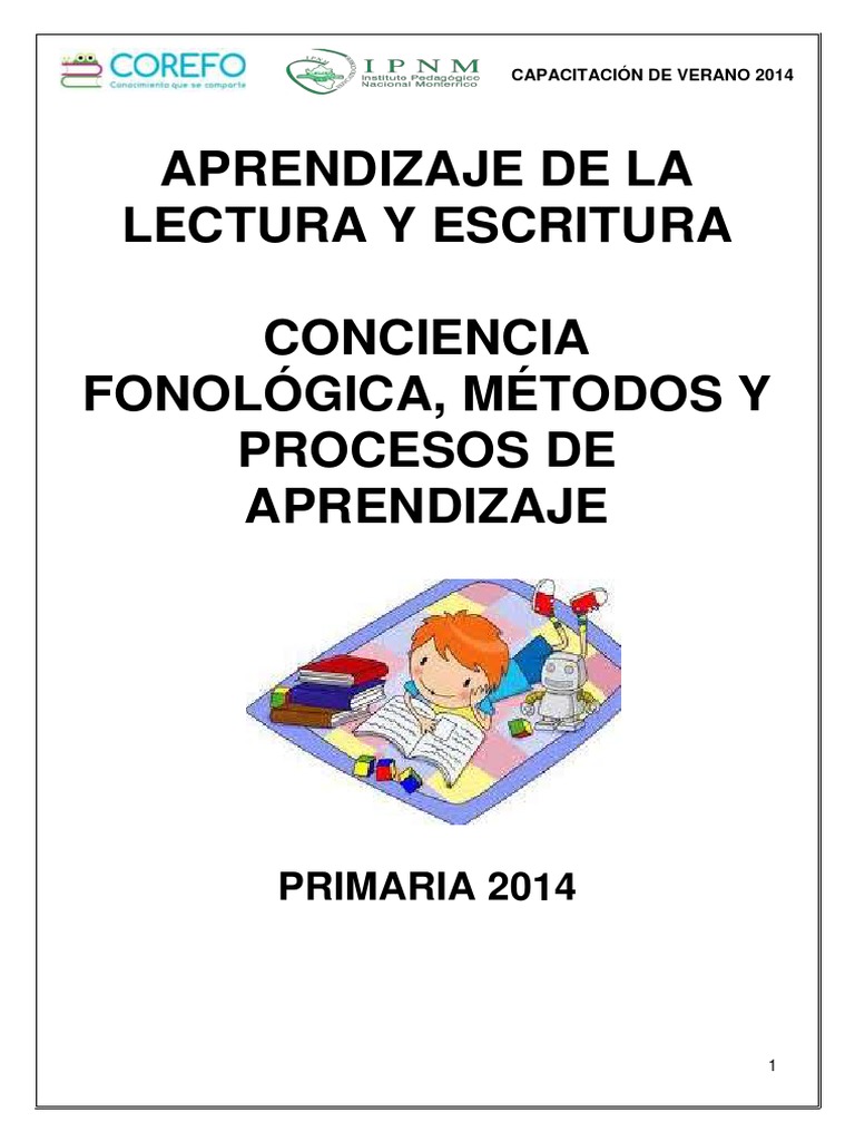Conciencia Fonológica en Lectoescritura | PDF | Lectura (proceso ...