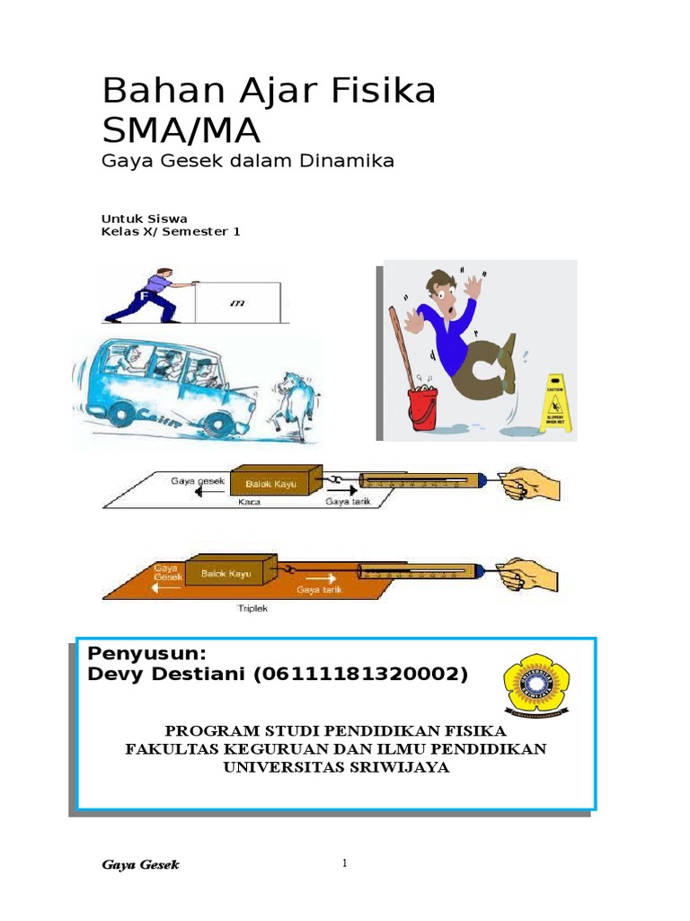 Gaya Gesek dalam Dinamika Fisika | PDF | Pengelolaan Keuangan & Uang ...