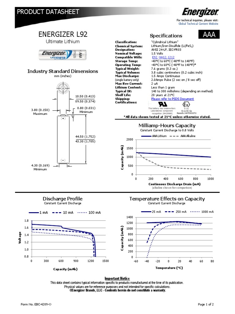 l92 PDF | PDF | Battery (Electricity) | Volt