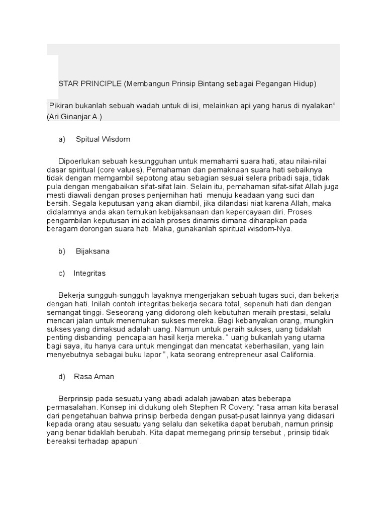 Star Principle | PDF