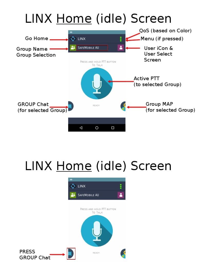 LINX Home (Idle) Screen | PDF | Menu (Computing) | Computer Keyboard