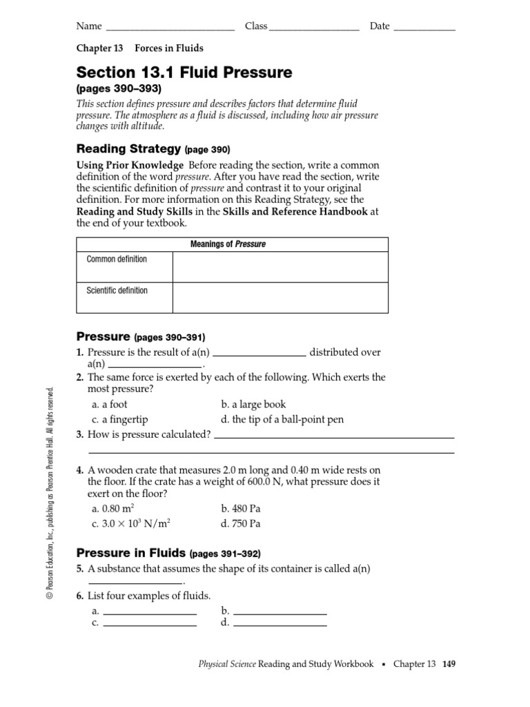 Fluid Pressure | PDF | Atmospheric Pressure | Pressure