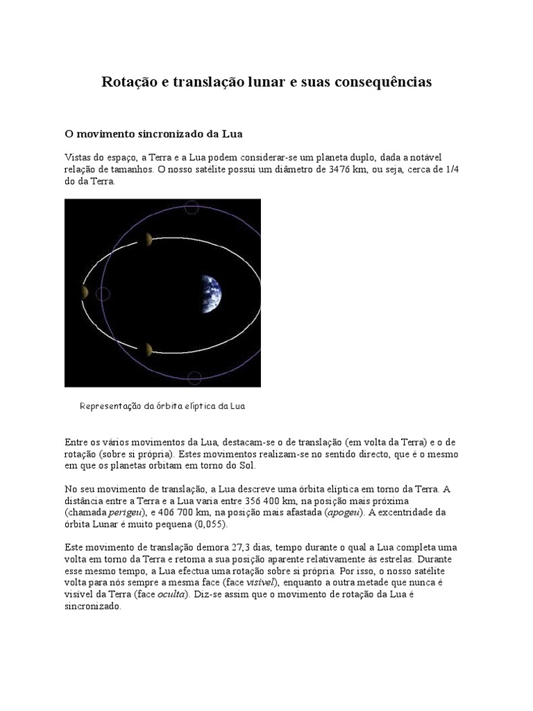 Movimentos e Eclipses da Lua | PDF | Eclipse | Lua