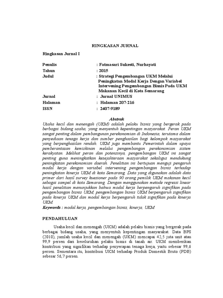 RINGKASAN JURNAL