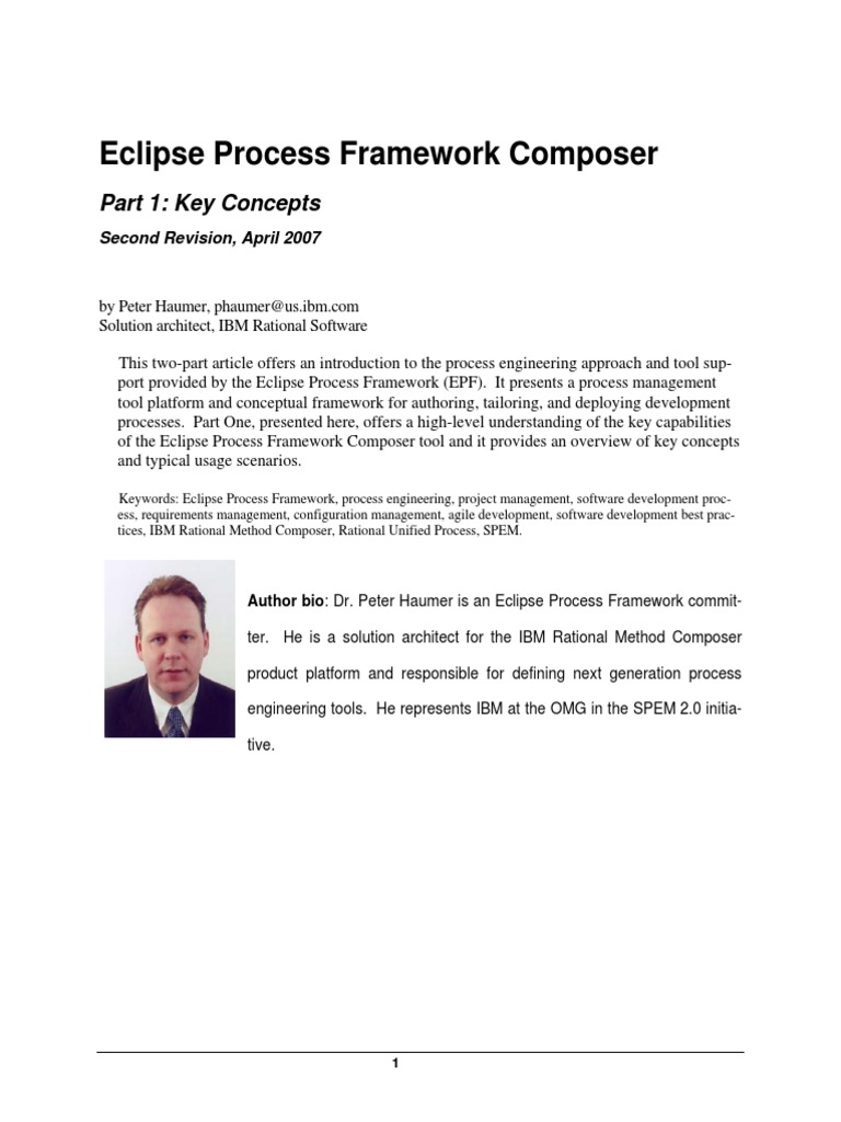 Eclipse Process Framework Composer: Part 1: Key Concepts | PDF