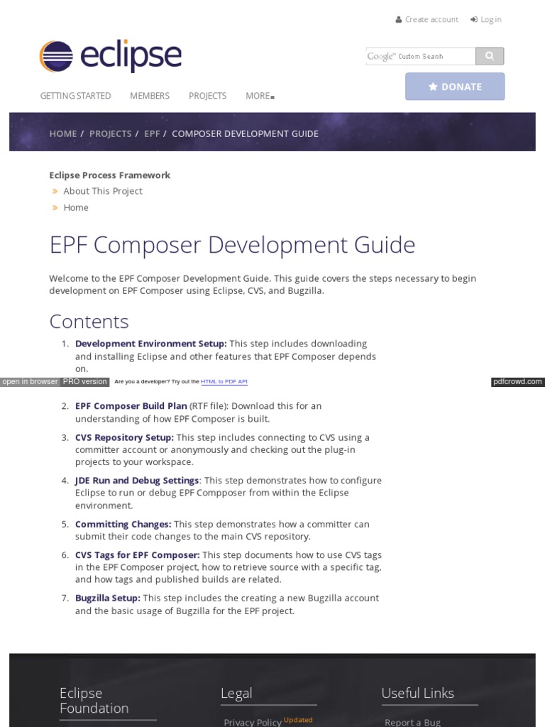 EPF Composer Dev Guide | PDF | Eclipse (Software) | Software