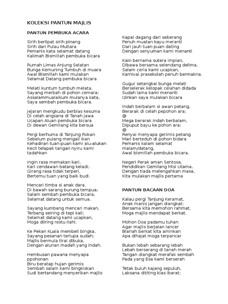 Contoh Pantun | PDF