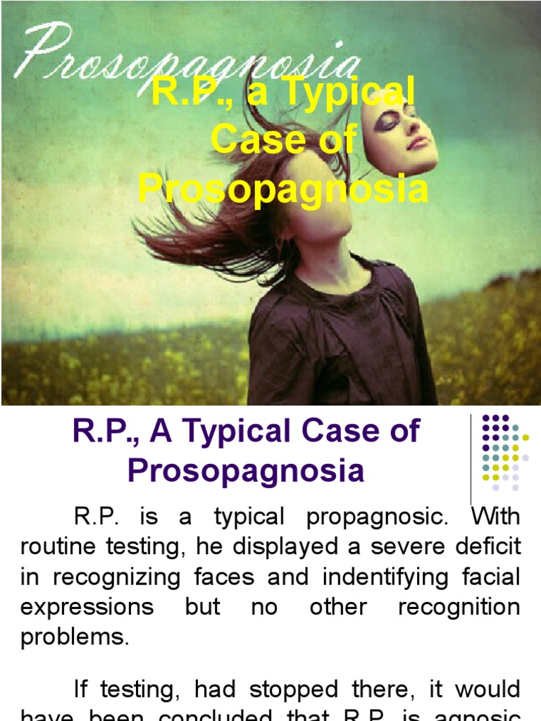 R.P. A Typical Case of Prosopagnosia | Download Free PDF | Animal ...