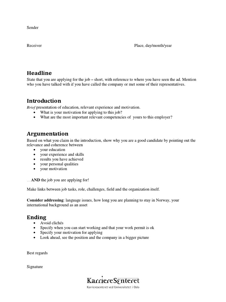 Sidoku-8639-V1-Mal Soknad Engelsk Fulltidsjobb PDF | PDF