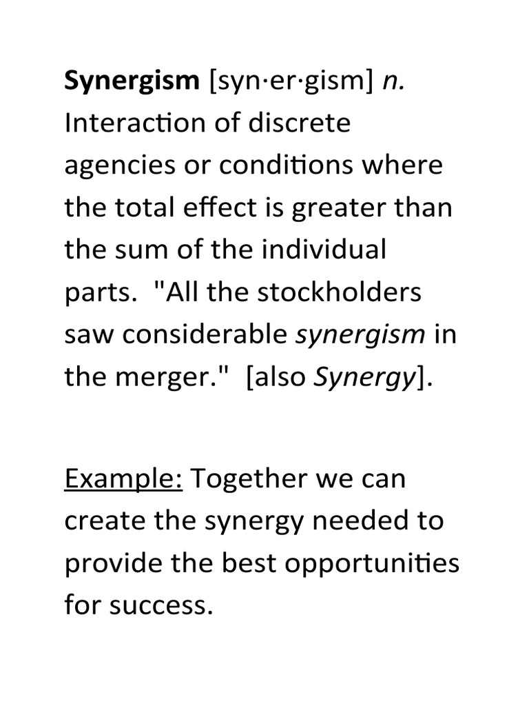 Synergism | PDF