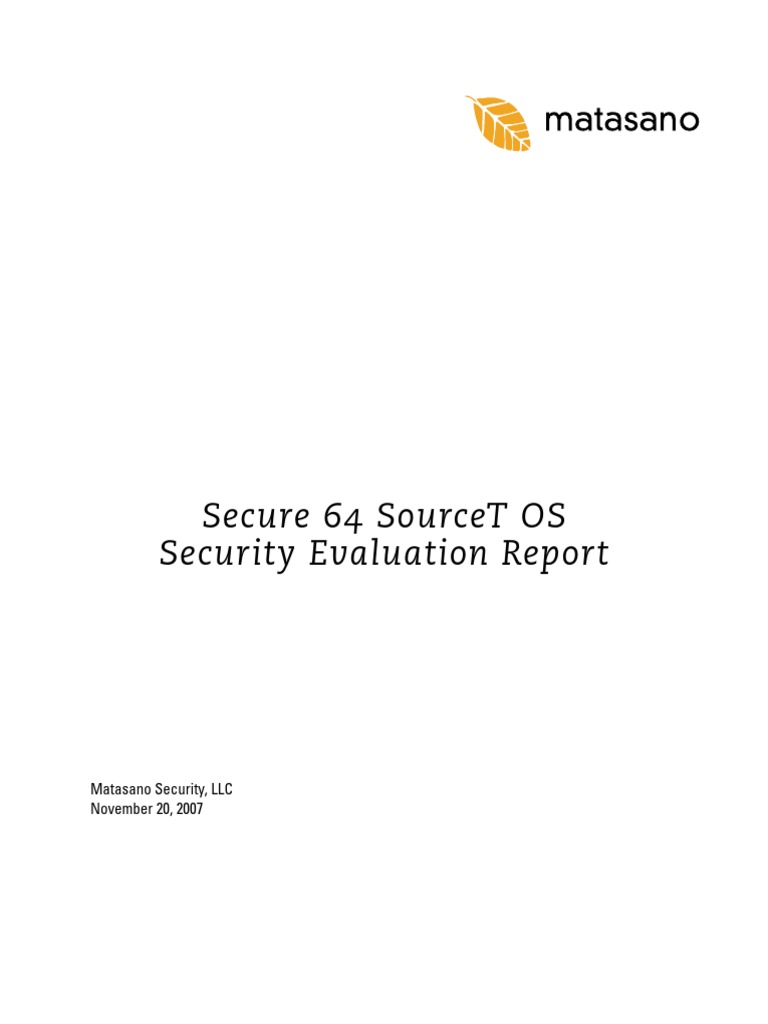 Matasano SourceT Security Evaluation Report | PDF | Pointer (Computer ...