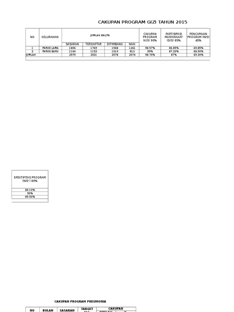 Cakupan Program | PDF