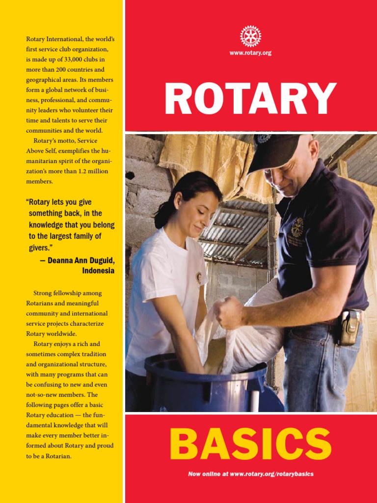 Rotary Basics | Download Free PDF | Social Economy | Non Profit ...