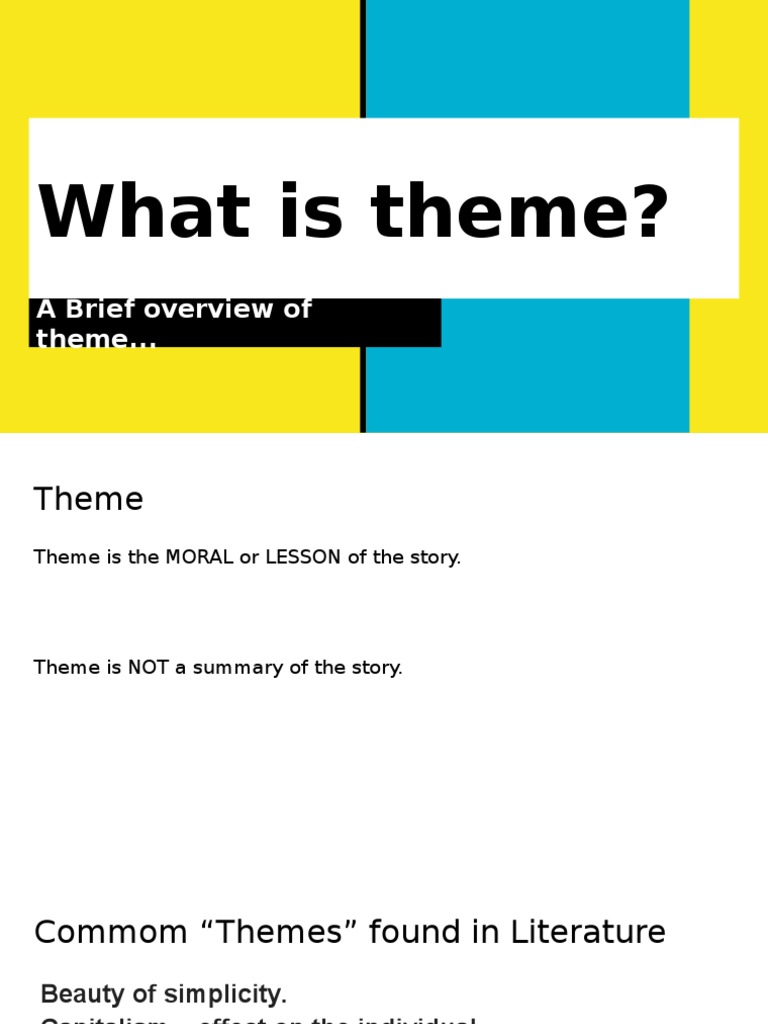 What Is Theme | PDF