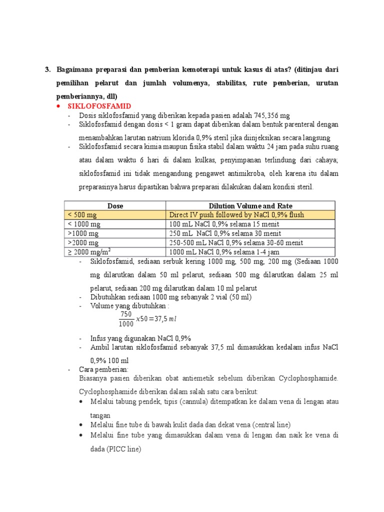 Prosedur Pemberian Obat Kemoterapi | PDF