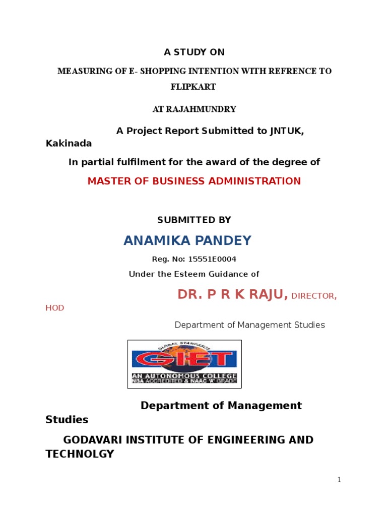Mini Project On Flipkart | PDF | Online Shopping | Behavior
