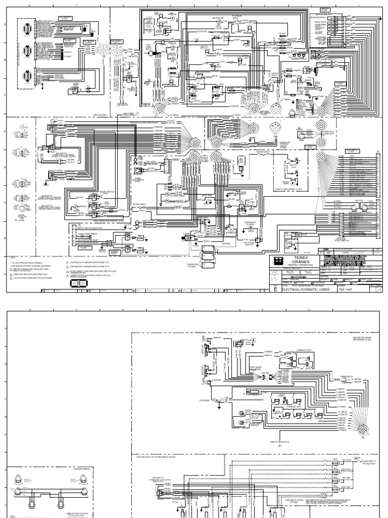 1998 Terex T340 Electric Schematic Lower-2 | Anti Lock Braking System ...