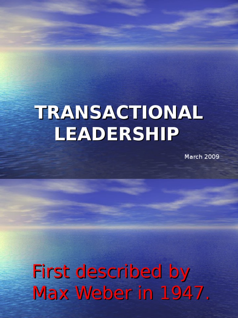 Transactional Leadership | PDF | Political Activism | Leadership
