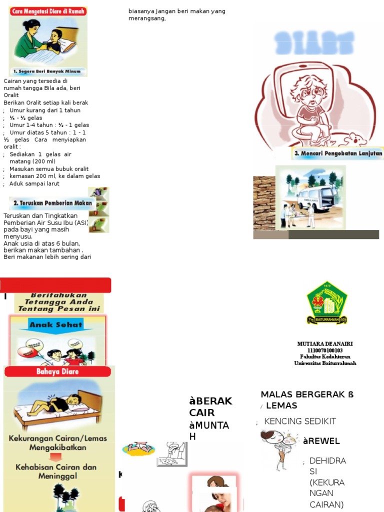 Leaflet Diare Pada Anak | PDF