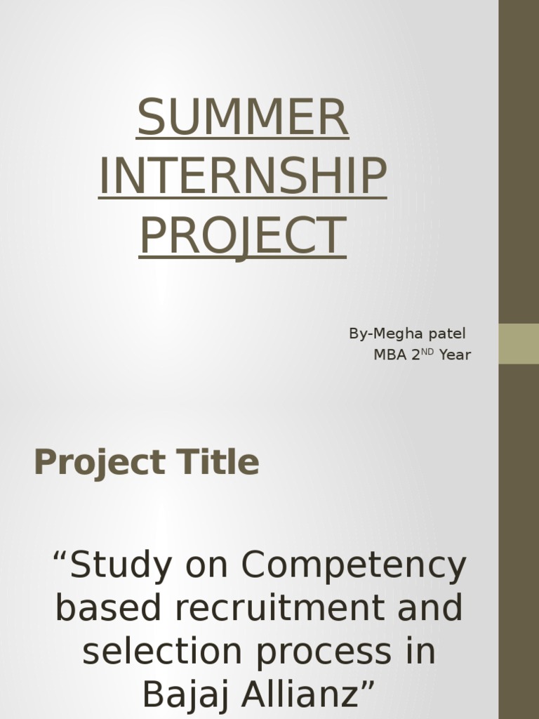 Summer Internship Project: By-Megha Patel Mba 2 Year | PDF | Insurance ...