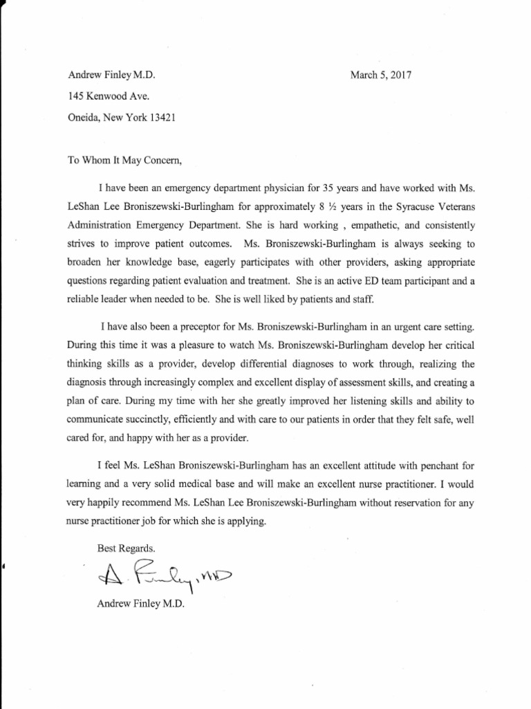 Letters of Reference 2017 | PDF | Emergency Department | Physician