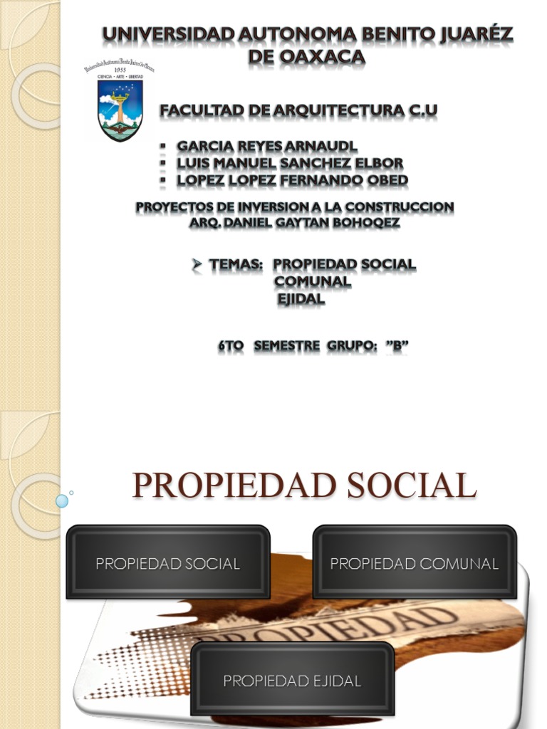 Propiedad Ejidal y Comunal en México | PDF | Propiedad | Economias