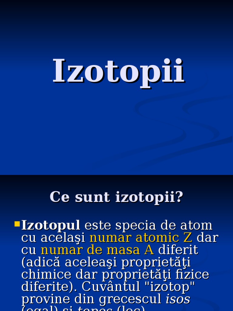 Izotopi Proiect | PDF