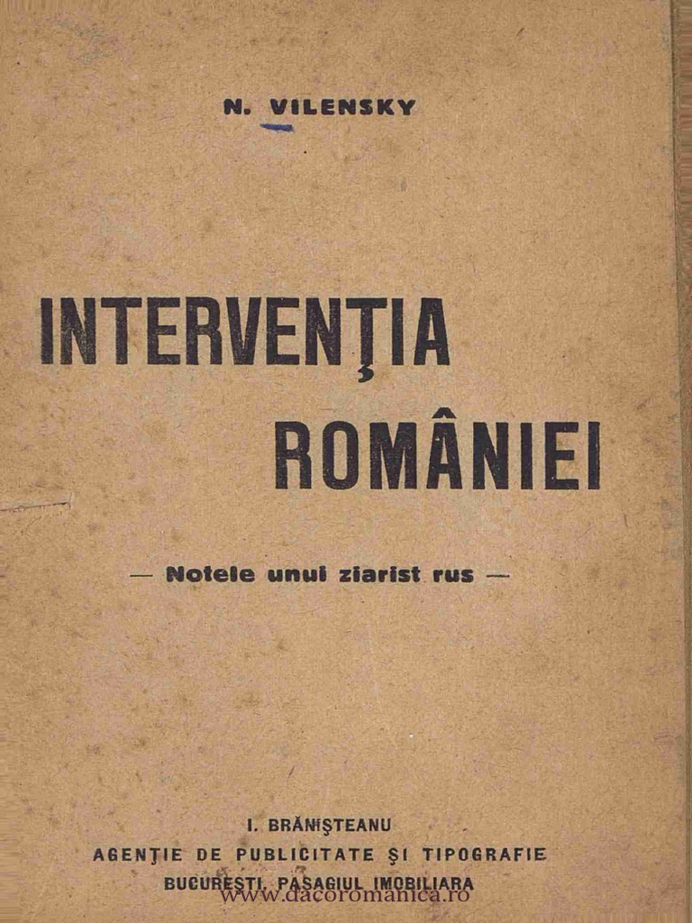 Intervenția României Notele Unui Ziarist Rus | PDF