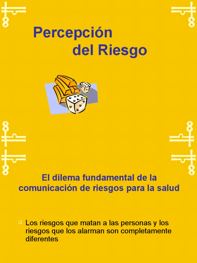 Percepcion Del Riesgo | PDF | Epistemología | Ciencias del comportamiento