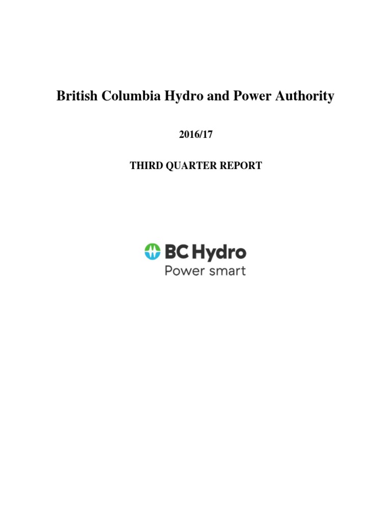 BC Hydro - Q3 Report | PDF | International Financial Reporting ...