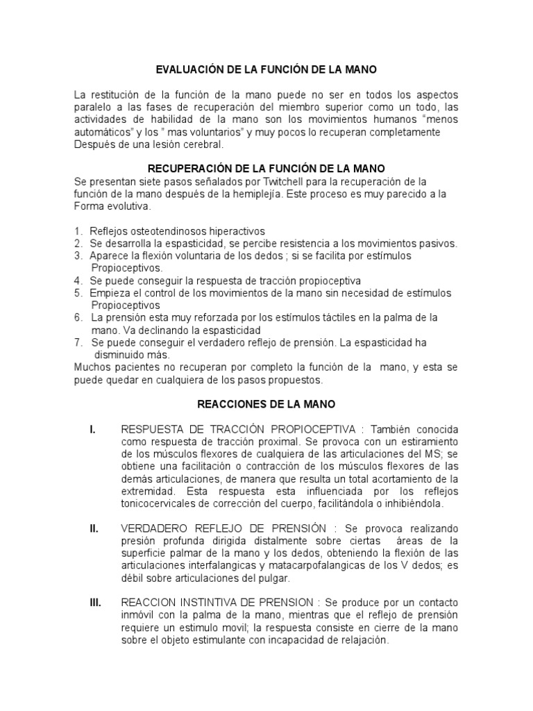 Rehabilitacion en Mano Espastica | PDF | Mano | Músculo