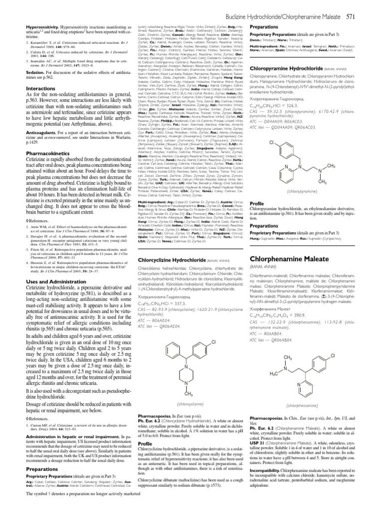 Chlorphenamine-Maleate | Medicinal Chemistry | Clinical Medicine