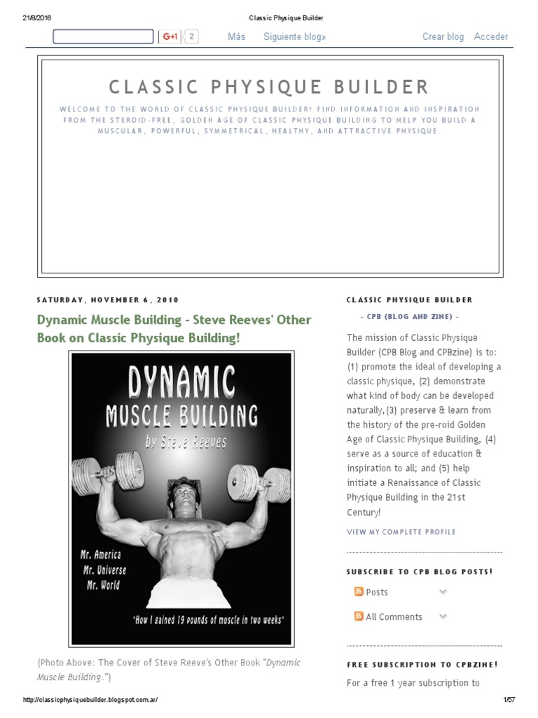 Classic Physique Builder | PDF | Physical Fitness | Weight Training