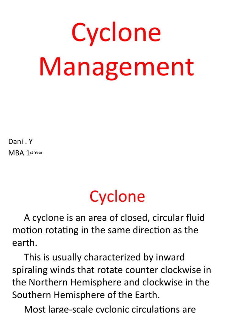 Cyclone Management | PDF | Tropical Cyclones | Cyclone