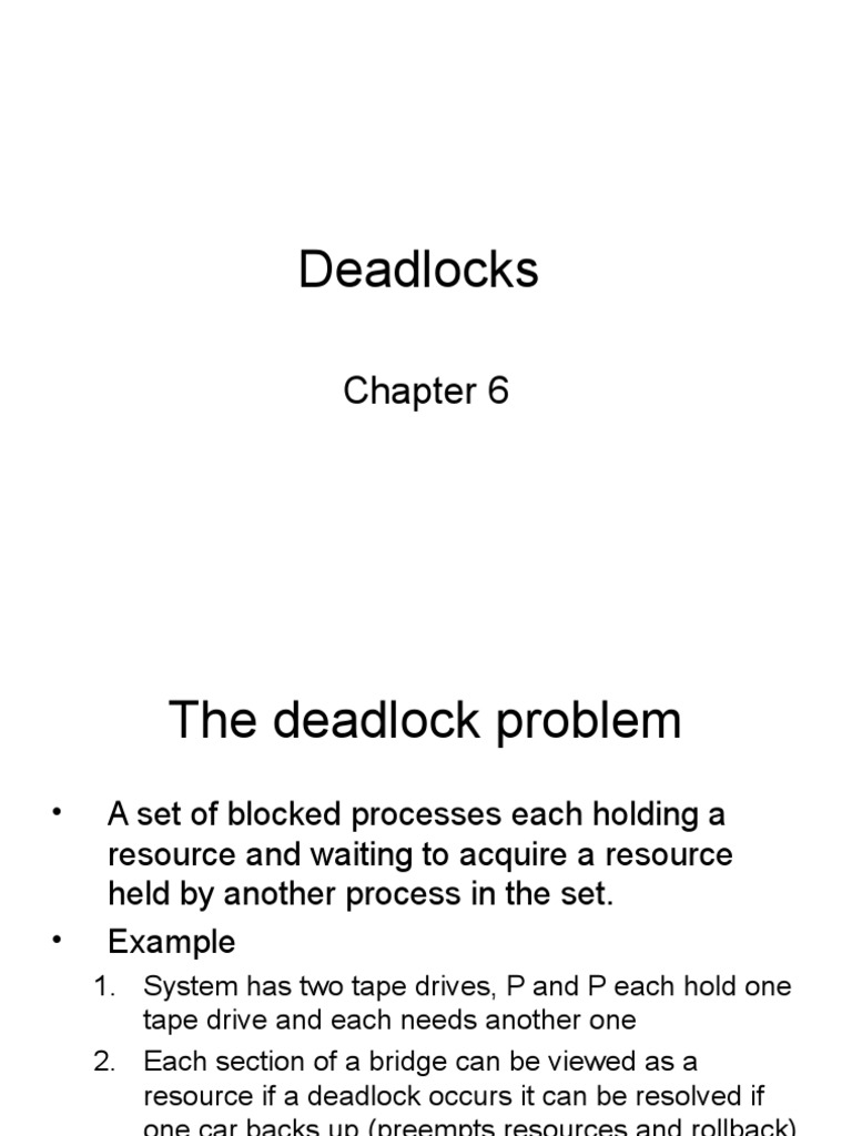 Deadlocks | PDF | Areas Of Computer Science | Mathematical Concepts