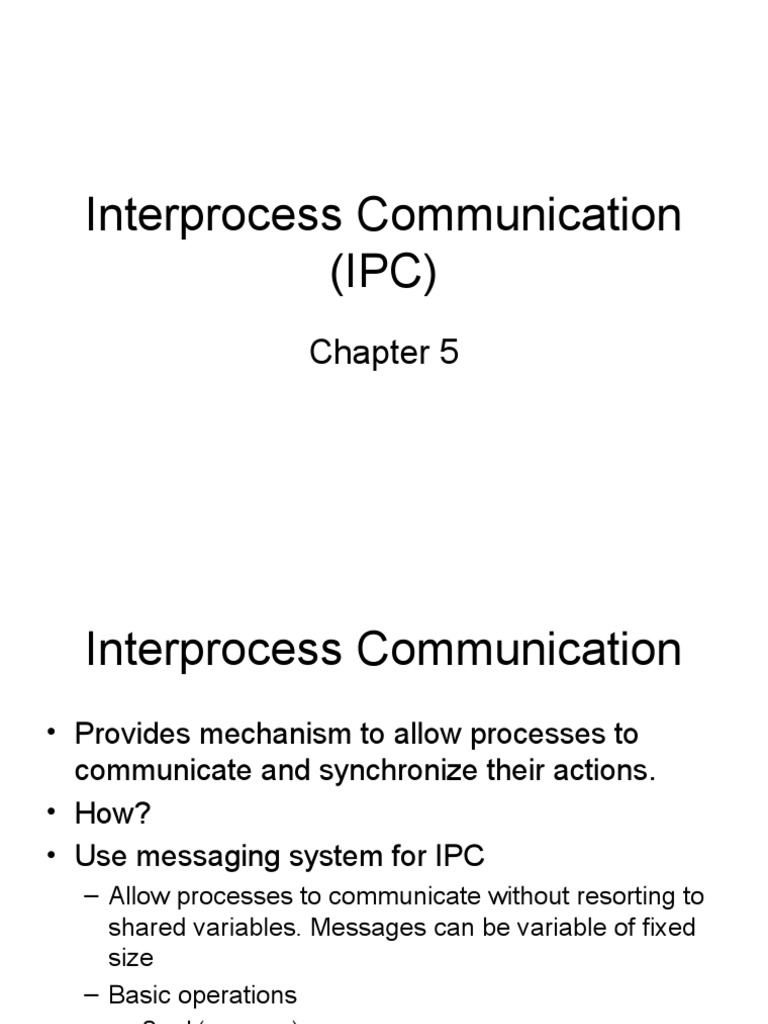 Interprocess Communication Ipc Pdf Concurrency Computer Science Areas Of Computer Science