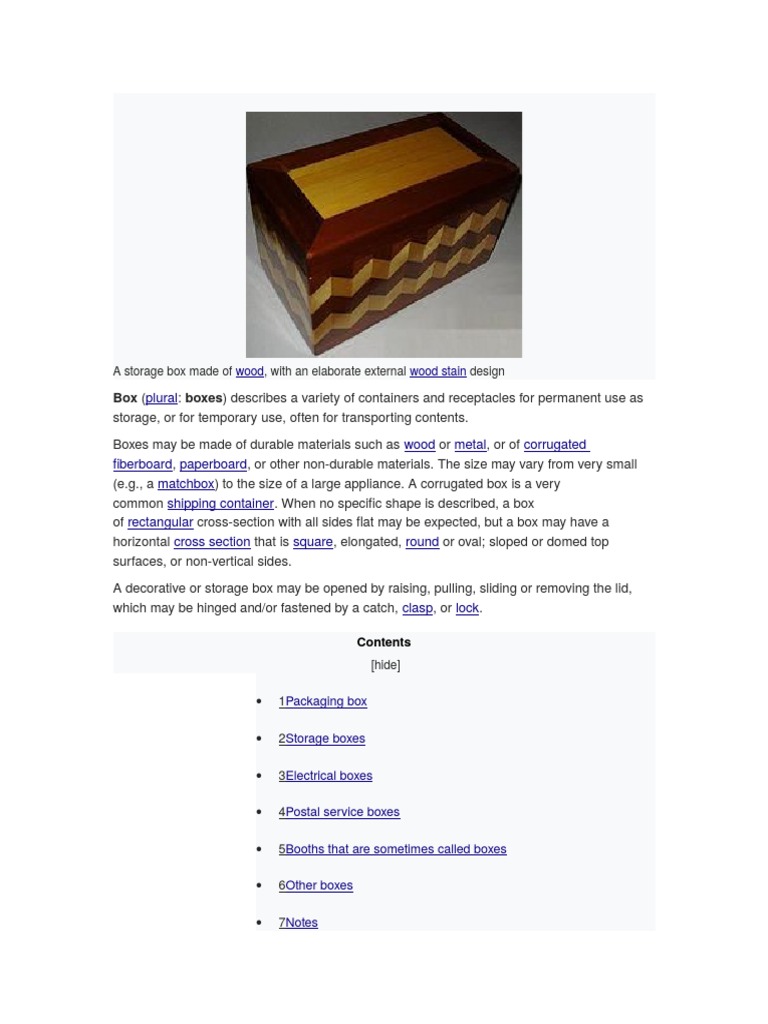 A Storage Box Made Of, With An Elaborate External Design: Wood Wood ...