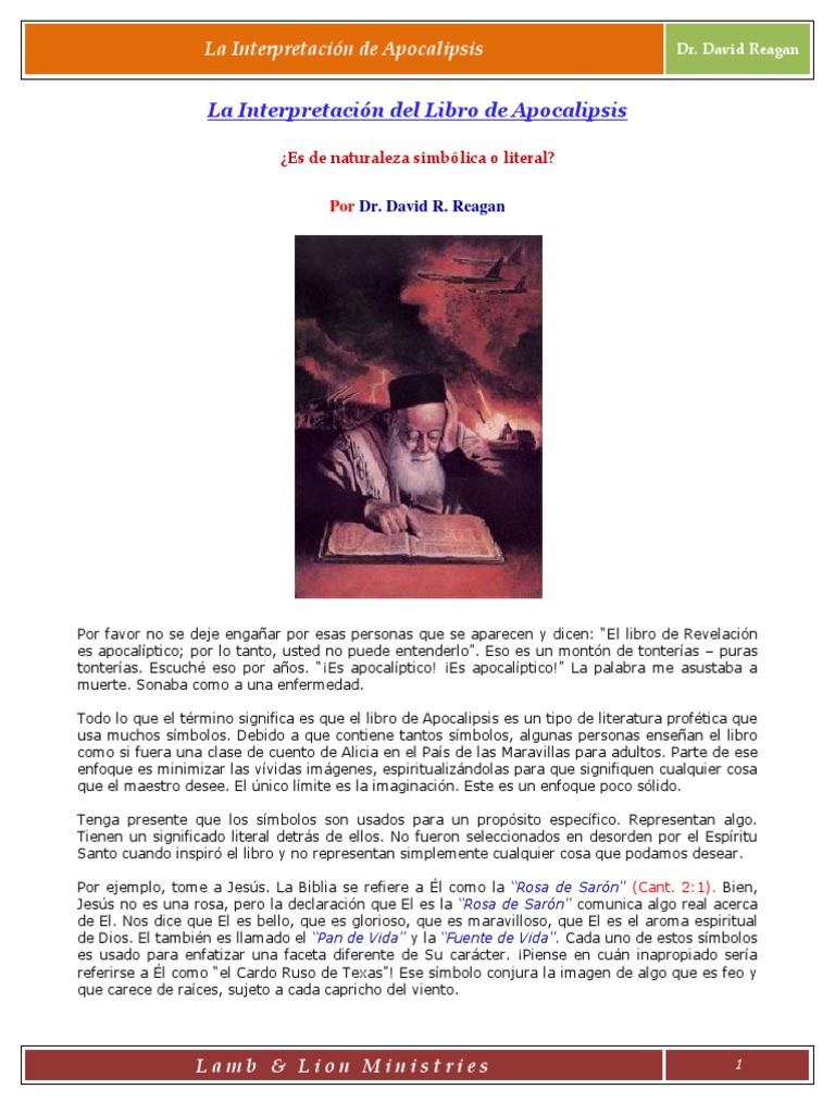 La Interpretación De Apocalipsis Pdf Libro De Revelación Profecía